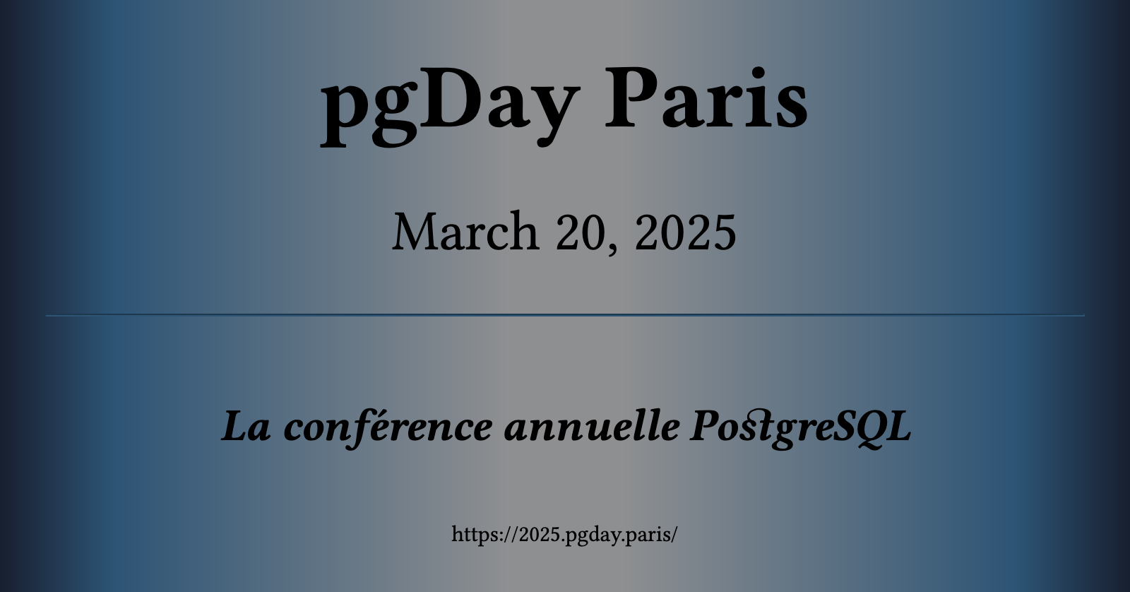 Organization — pgDay Paris 2025